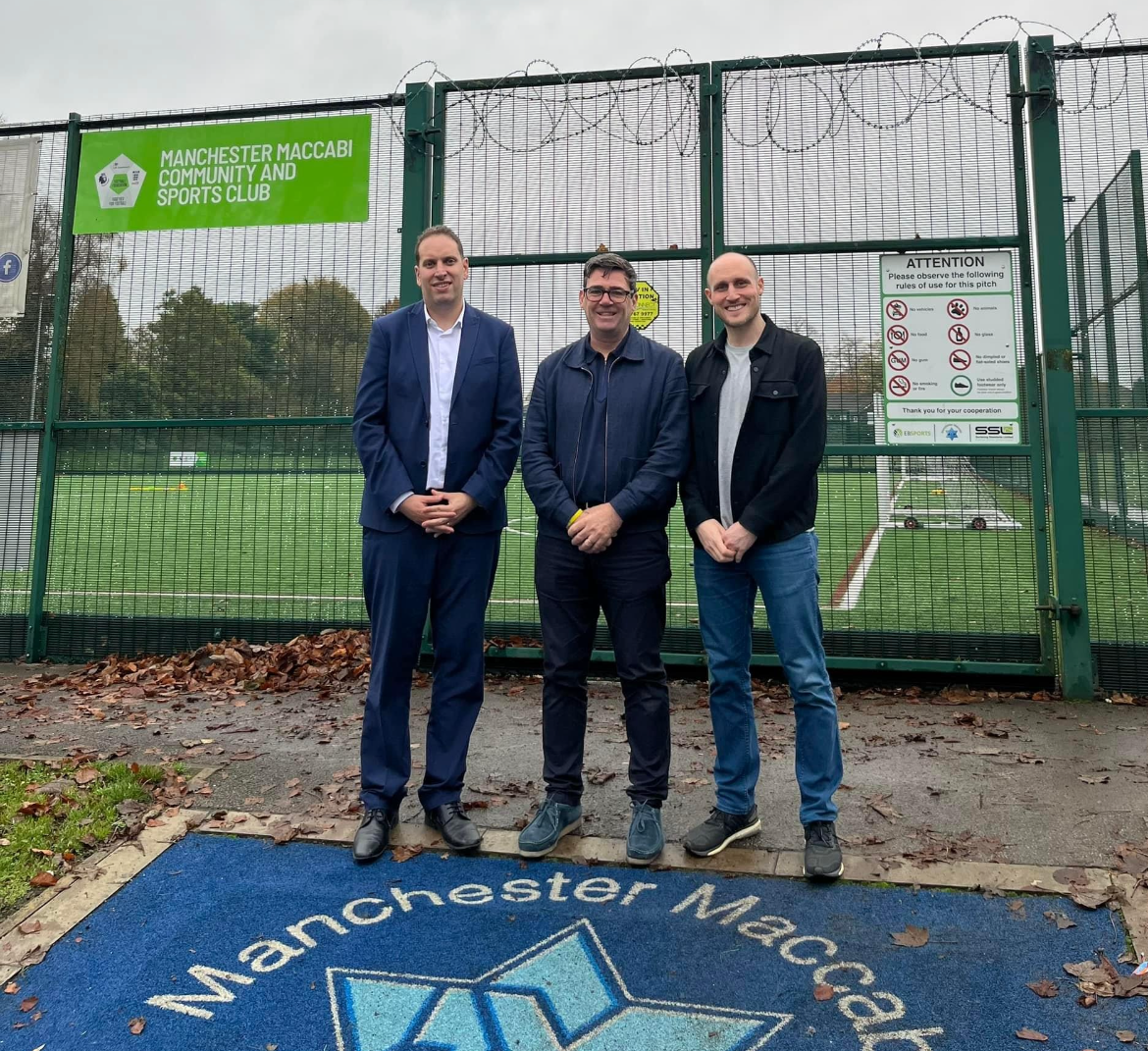 Mayor of Greater Manchester, Andy Burnham Visits Manchester Maccabi ...